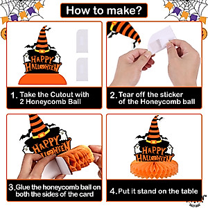 KatchOn, Halloween Centerpieces for Tables - Pack of 9 | Witch Halloween Table Centerpiece, Halloween Table Decorations | Orange and Black Halloween Centerpiece | Spooky Halloween Decorations Indoor