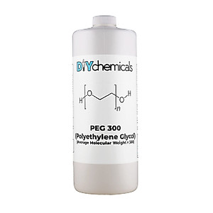 DIYChemicals Polyethylene Glycol PEG 300 for Industrial Manufacturing, Fog Machines,Antifreeze, Solvent, Humectant – Non-Toxic, Odorless, 1 Pint (16 fl oz)