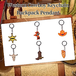 12 Pcs Western Cowboy Keychain for Western Cowboy Themed Party Decorations,Western Keychain Cowgirl Keychain Cowboy Hat Keychain Key Ring Horse Boot for Western Party Favors Rodeo Cowboy Party Favors