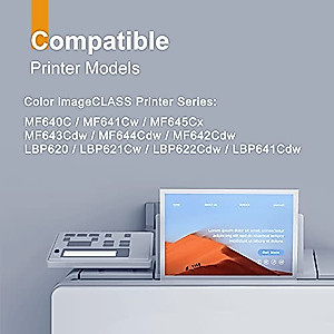 InkNI Compatible Toner Cartridge Replacement for Canon 054 CRG-054 for Color MF644Cdw LBP622Cdw MF642Cdw MF641Cw MF640C MF643Cdw Printer (Black Cyan Magenta Yellow, 4-Pack)