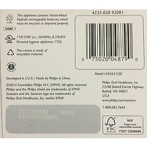 Philips Sonicare Essence Rechargeable Sonic Toothbrush HX5621/20