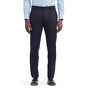 IZOD Men's American Chino Flat-Front Slim-Fit Pants, Black, 36W x 32L