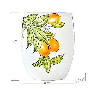 Vern Yip by SKL Home Citrus Grove Waste Basket, White
