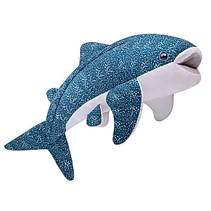 ZHONGXIN MADE Simulation Great Whale Shark Plush Toy - Realistic 20.5" Long Lifelike Blue Texture Whale Shark Stuffed Toys, Super Soft Ocean Sea Creatures Sharks Plush Toy Gift Collection for Kids