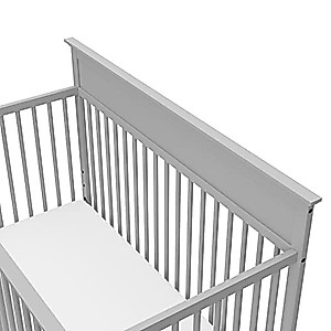 Storkcraft Carmel 5-in-1 Convertible Crib (Pebble Gray) - Converts from Baby Crib to Toddler Bed, Daybed and Full-Size Bed, Fits Standard Full-Size Crib Mattress, Adjustable Mattress Support Base