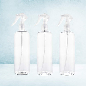 HEMOTON 3 Pcs Plastic Spray Bottle Empty Mist Spray Bottle Trigger Sprayer Leak Proof Refillable Atomizers for Hair Salons Household Cleaners