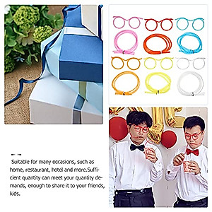 Healifty Straw Sunglasses 12pcs Glasses Straw Flexible Drinking Straw Fun Party Drinking Straw Glasses Cocktail Straws Stirrer Silly Straw Glasses Child Pvc Unique Blender