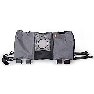 K&H PET PRODUCTS Hangin' Cat Condo Door Mounted Cat Furniture Cat Tree Classy Gray 3 Story