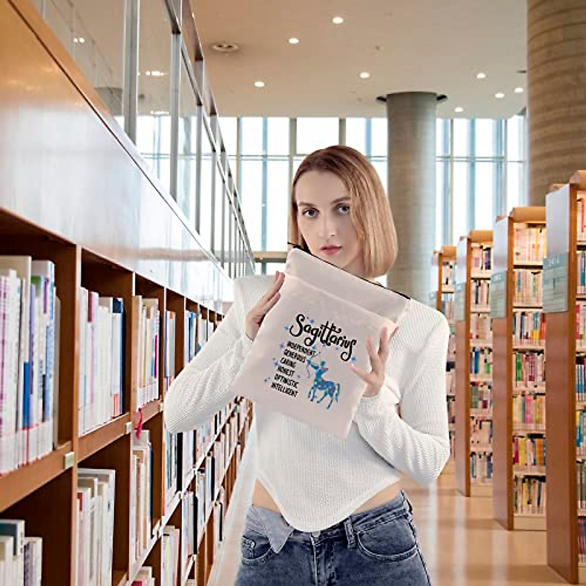 BLUPARK Zodiac Sign Book Sleeve Horoscope Book Covers for Paperbacks 12 Constellation Birthday Gift for Astrology Lover (Sagittarius)