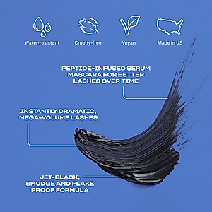 Babe Original Babe Lash Mascara - Smudge Proof, Long Lasting & No Clump Formula, Buildable Volume, Water Resistant, Dramatic Black