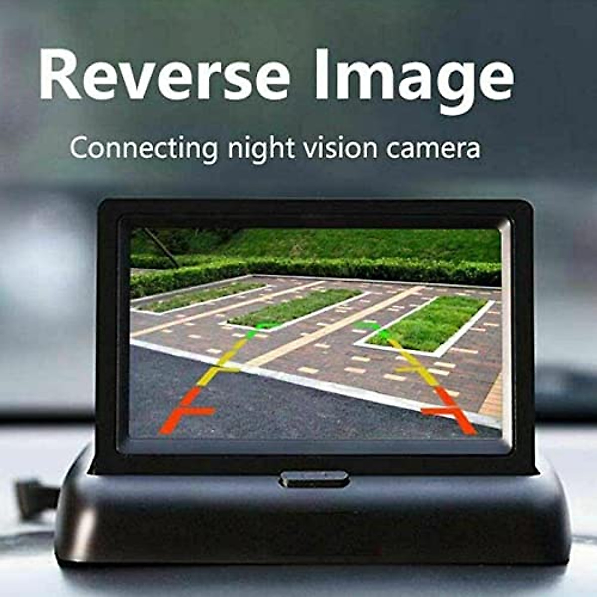 BAILIY 4.3" TFT LCD Car Display Monitor HD with Car Reverse Urveillance Rear Security Display G7V1 Moni Screen View Kits Parking Camera