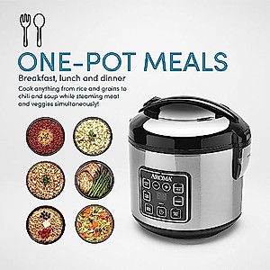 8 Cup Digital Cool-Touch Rice Cooker and Food Steamer, Stainless, ARC-914SBD (Renewed)