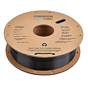 Comgrow PLA 3D Printer Filament Black and White and PLA 3D Printer Filament Blue