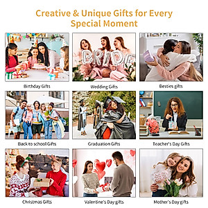 Easycosy Personalized Initial Tote Bag for Women Custom Canvas Bag Gift for Wedding Birthday Customized Shoulder Bag