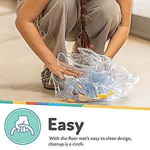 Nuby Floor Mat, Clear Circle, Protect Floors from Spills & Messes, Waterproof, 50"