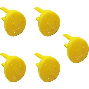 Yellow Safety Switch Key Compatible with Craftsman Radial Arm Jointer Band Drill Sears Table Saw, Sander, Band Saw, Drill Press Parts- Oval (5pcs-pack)
