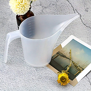 WYKOO Funnel Pitcher (1000ml) For Measuring, Easy Pour Measuring Cup with Funnel Spout, Filling Muffin Pans, Bake ware Molds, Salt Shakers, Spice Jars, Soap & Cakes Molds, Oils, Fluids（3-Pack）