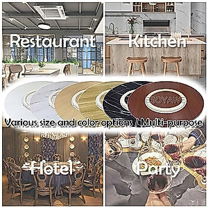 Lazy Susan Tabletop Rotating Serving Tray, Diameter 20~39 Inch Wooden Turntable For Dining Table, 360° Silent Smooth Rotation Serving Plate, For Restaurants Kitchens