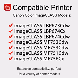 1 Pack 069H 5095C001 Yellow Toner Cartridge 069H 5095C001 Compatible 5095C001 Replacement for Canon imageCLASS LBP673Cdw LBP674Cx LBP674Cdw MF752Cdw MF753Cdw MF751Cdw MF756Cx Printer