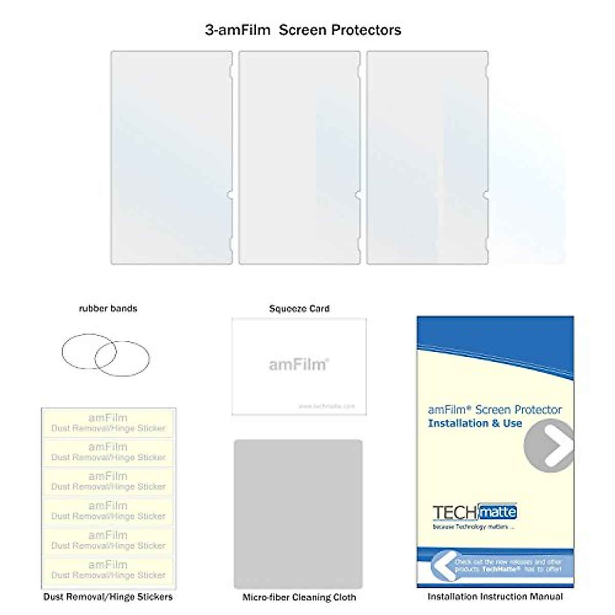 amFilm Anti-Glare Matte Screen Protector for Nintendo Switch, Nintendo Switch Matte Screen Protector for Nintendo Switch 2017 (3-Pack)