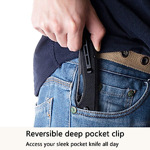 CIVIVI Picaro Folding Pocket Knife, Utility Knife with Thumb Stud Opening, 3.94" Black Stonewash Blade and Coarse G10 Handle, Outdoor Knife Ideal for Hiking, Camping, Hunting C916D (Black)