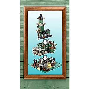 General Jim's Realistically Detailed Fisherman Harbortown Series City Modular Buildings 3452 Piece Three Level Lighthouse Construction Suite Building Blocks Toy Bricks Set for Adults and Teens