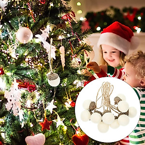 Baluue 10pcs Felt Acorn Bunches Christmas Pom Pom Christmas Hanging Pine Cones Lifelike Acorns Wool Felt Acorns Felted Wool Acorn Fall Tree Ornaments Fall Ornaments Autumn White Party Bag