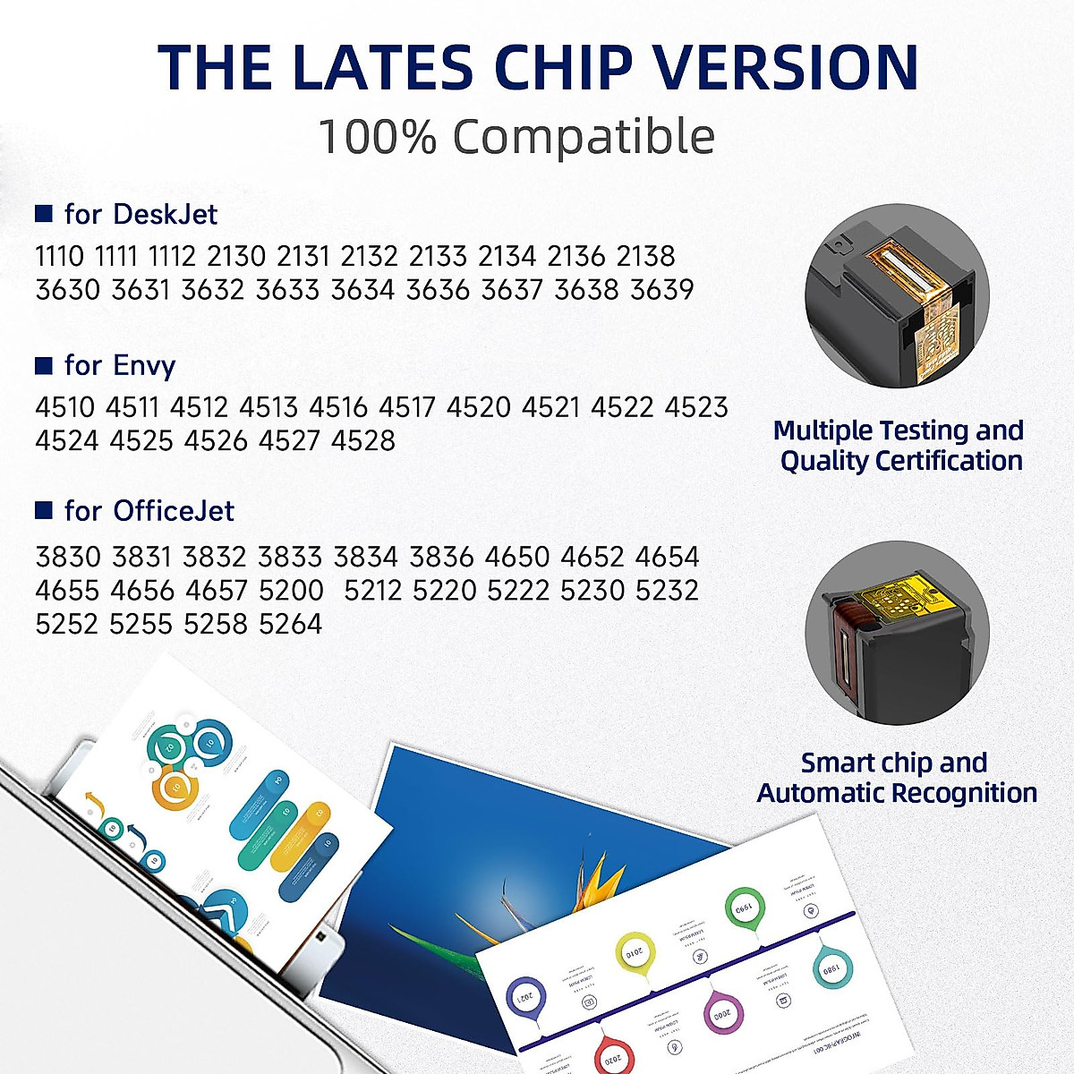 InkSpirit Remanufactured 63 XLarge Black Ink Cartridge, Replacement for HP 63XL for Envy 4520 3634 OfficeJet 3830 5252 4650 5258 4655 4652 5255 DeskJet 3636 1111 3630 1112 3637 3632 Printers (1-Pack)