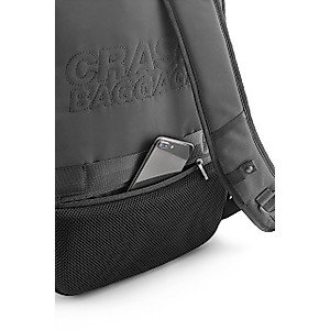 CRASH BAGGAGE Iconic Backpack | Black | 29L | Features a Rigid & Protective Dented Shell to Protect Your Items