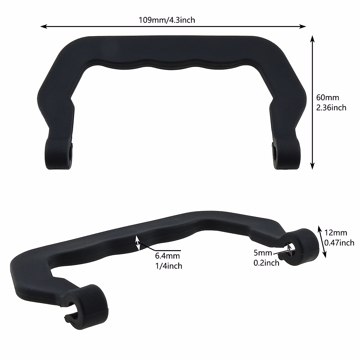 LUORNG 6pcs Pet Cage Crate Handle for Squirrel Hedgehog Rabbit Chinchilla Hamster, 4.3x2.36 Inches