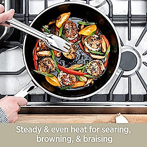 All-Clad FUSIONTEC Natural Ceramic with Steel Core Universal Pan, 4.5 quart, Onyx