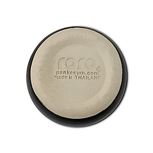 roro Hand Molded Ceramic Stoneware Tea and Coffee Serveware Matte Black Sipper Cups, Set of 2