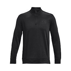 Under Armour Men's ArmourFleece 1/4 Zip, (001) Black / / Black, Medium