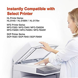 ejet TN360 TN-360 TN330 Toner Cartridge Page Yield Up to 2,600 Pages, High Yield Compatible for Brother TN360 TN330 TN-360 for DCP-7040 DCP-7030 MFC-7840W HL-2140 MFC-7340 MFC-7440N HL-2170W, 3 Black