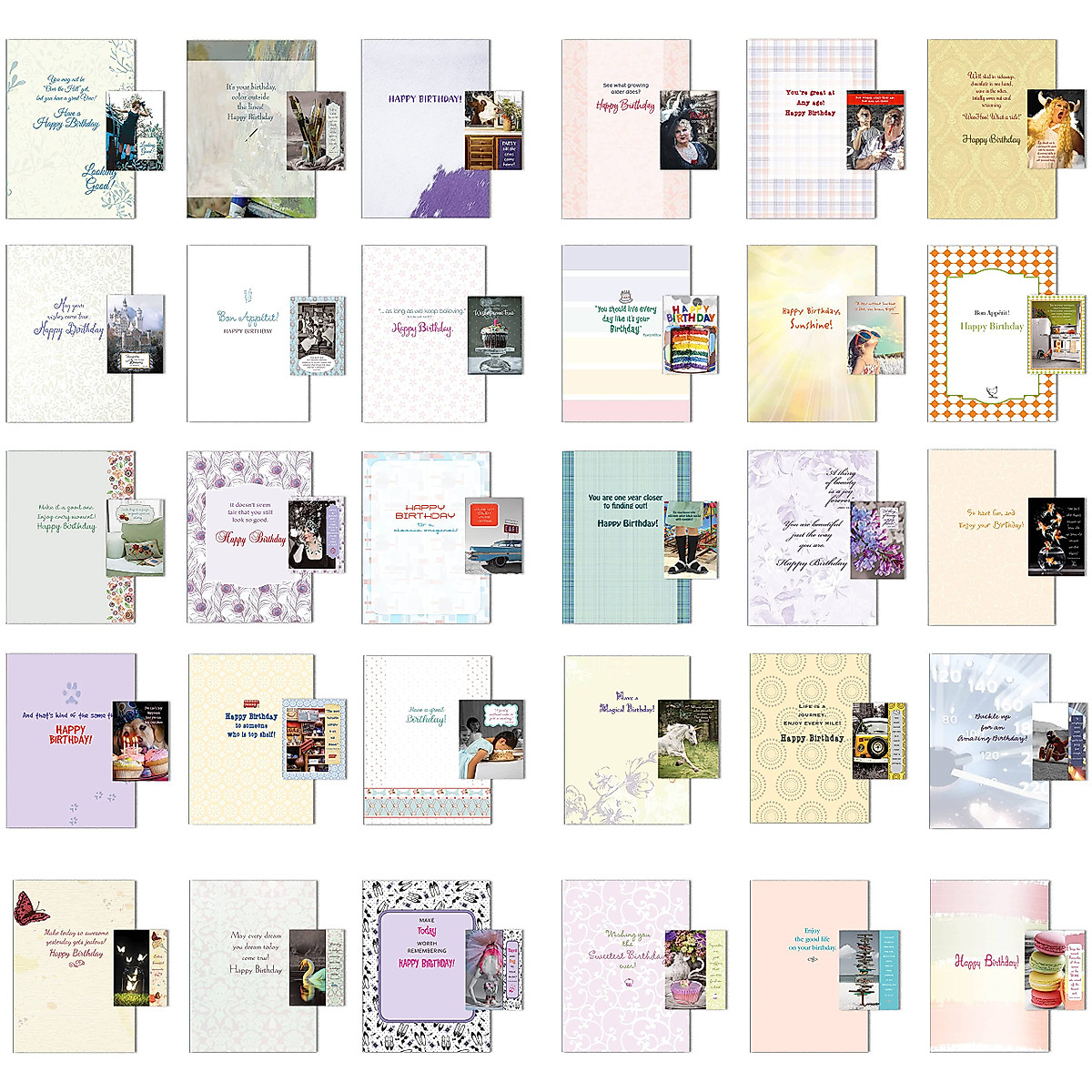 SHADE TREE GREETINGS 30 Card Birthday Assortment with Bookmarks by Paper Street (30 pack)