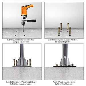 VELSKUD Parking Lot Light Pole, Heavy Duty Metal Light Pole, 13 ft, 2.36” Outdoor General Purpose Metal Street Light Pole Post, W.ith Concrete Base Bracket，for Ground Soil Parking Lot Light Pole Kit.