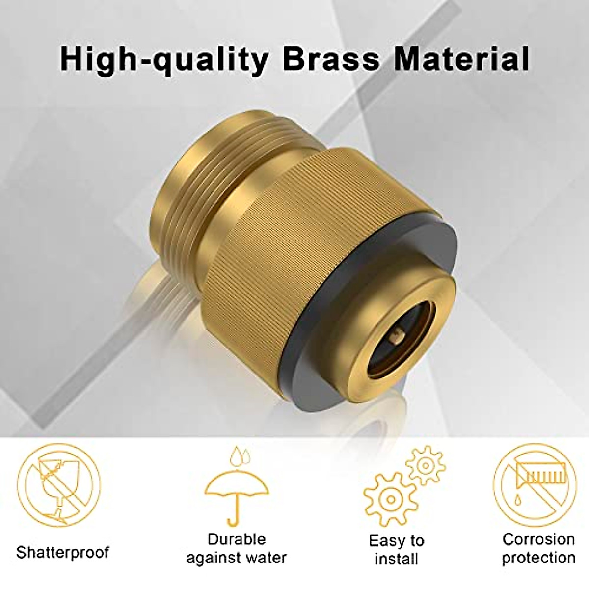 Isobutane to Propane Adapter - Taschyas Camping Grill Propane Gas Stove Adapter - Input: EN417 Lindal Valve Canister, Output: Propane Gas Stove Z20
