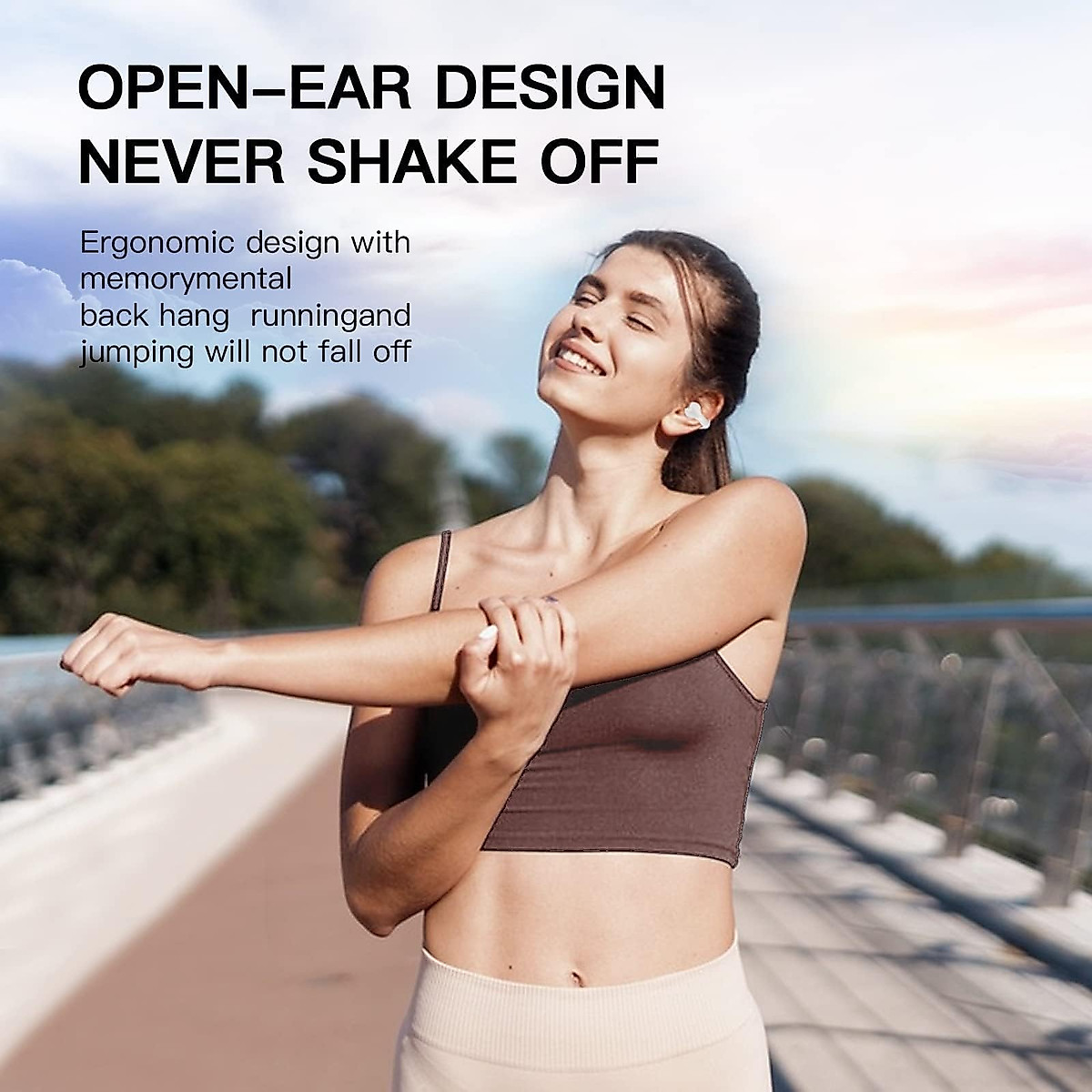 Wireless Ear Clips Ear Buds Clip On Earbuds Open Ear Headphones Bluetooth Wireless Ear Clip Bone Conduction Headphones Earbuds Headset Earphones Head Set Bone Conducting Headphone