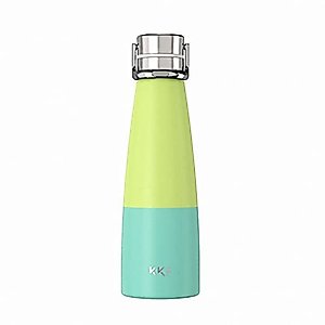 KKF 16oz/10oz Double Walled Stainless Steel Water Bottle With Handle, Vacuum Insulated Leak Proof Water Bottle With Lid, Durable Reusable Cute Travel Bottle (Exotic Mint)