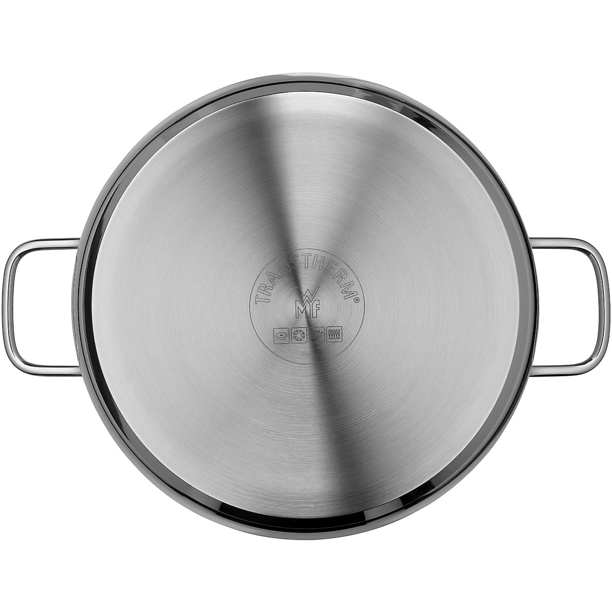 WMF Cookware Ø 24 cm Approx. 6,5L Diadem Plus Pouring Rim Glass Lid Cromargan® Stainless Steel Brushed Suitable for All Stove Tops Including Induction Dishwasher-Safe