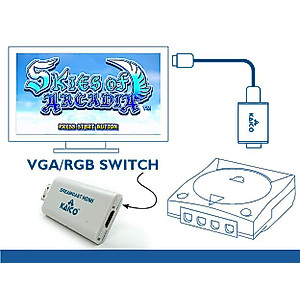 Kaico Sega Dreamcast HDMI Converter - Simple Plug and Play HDMI Converter for Sega Dreamcast Sega Dreamcast VGA Cable to Dreamcast HDMI - The Best Sega Dreamcast AV Cable