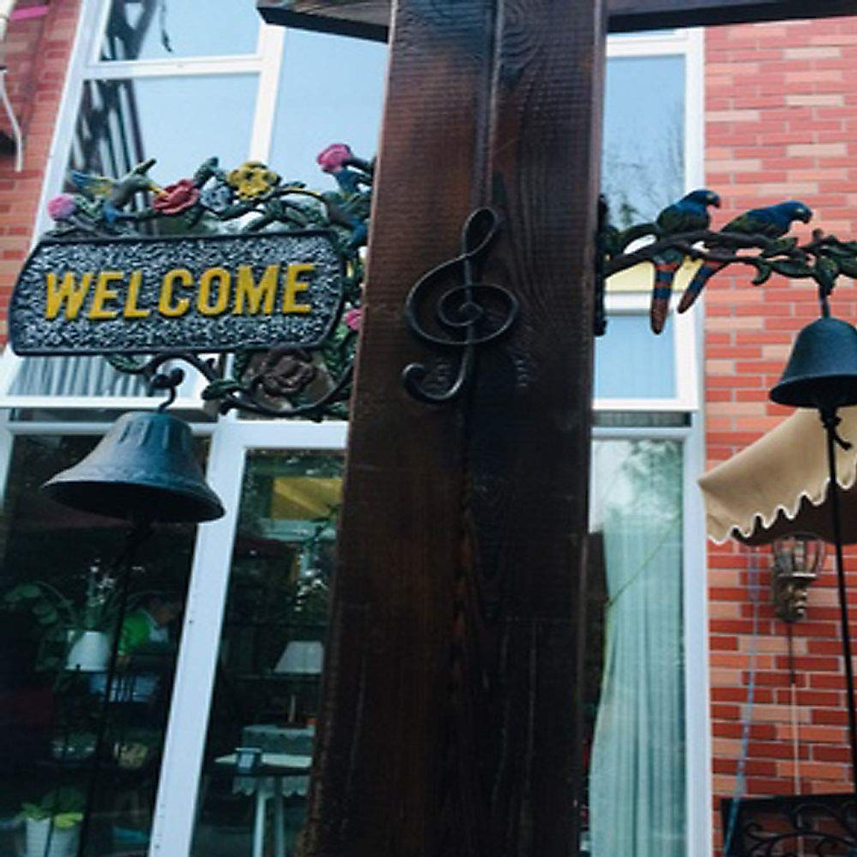 Hdtyyln Music Note Wall Hooks, 2 Pack Retro Cast Iron Note Hook Kitchen Hook Wall Hanging Wall Hanging Clothes and Caps Hook 6.3"X2.75" (Note)