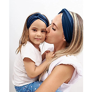 AKTVSHOW Boho Wide Twist Turban Headbands Non Slip - Soft Elastic Hair Accessories for Women's Short, Long, and African Hair Styles