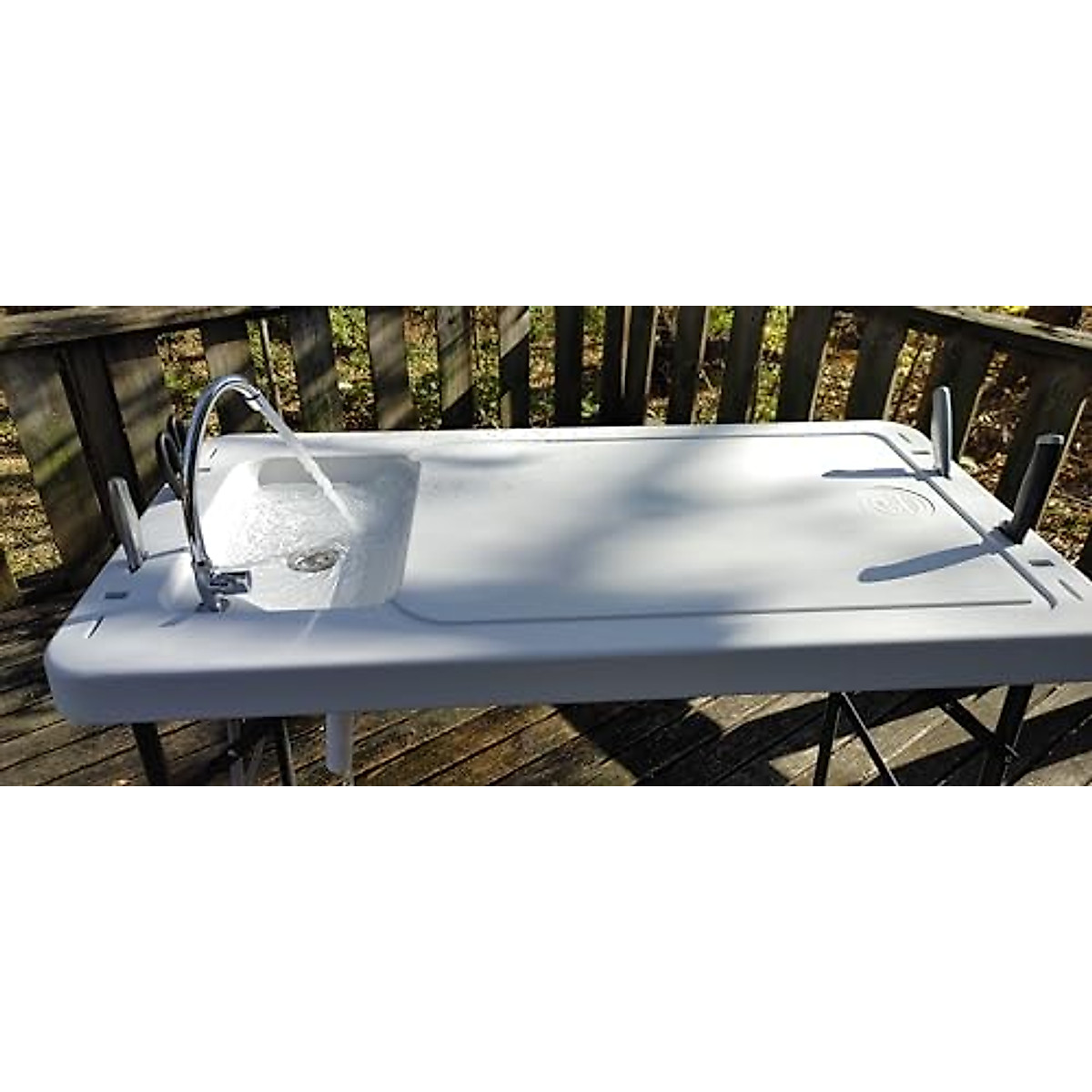 Old Cedar Outfitters Fish and Game Cleaning Table with Sink and Folding Legs
