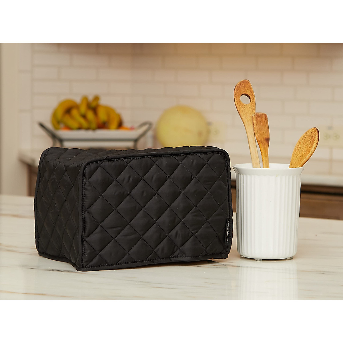 Covermates Keepsakes - Rectangular Appliance Cover - Dust Protection - Stain Resistant - Washable - Appliance Cover-Black