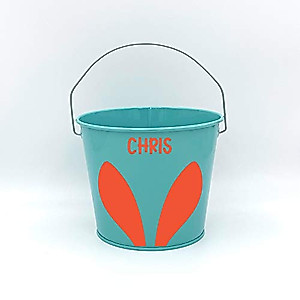 Personalized Big Ear Bunny Easter Pail
