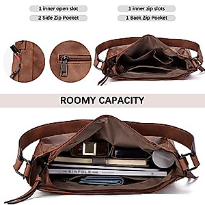 BOSTANTEN Purses for Women Designer Leather Handbags Hobo Bags Ladies Shoulder Crossbody Bags with Tassel Brown