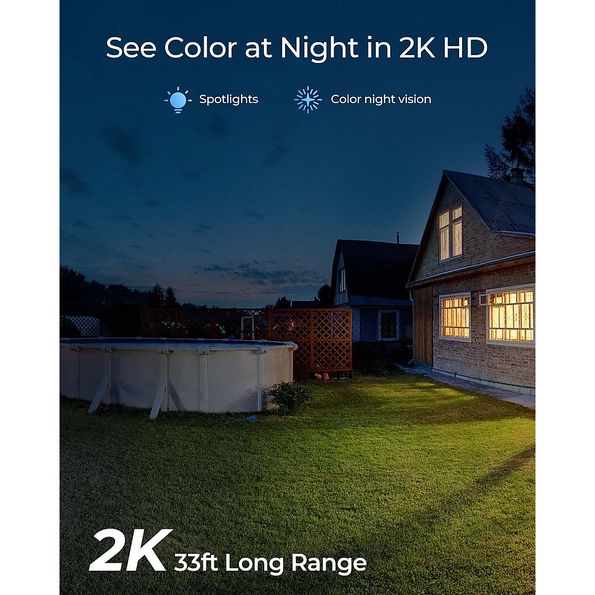 REOLINK 5MP Solar Security Cameras Wireless Outdoor, Argus 3 Pro+Solar Panel with 2K+ Color Night Vision, 2.4/5GHz WiFi, Human/Vehicle Detection, No Hub Needed(2 Pack)