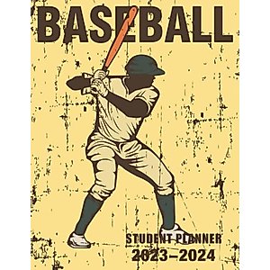 Student Planner 2023-2024: for Middle and High School Students.Large size 8,5"x11".Baseball Player Cover