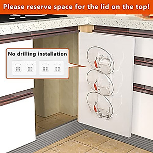 VZINO 2 Pack Pot Lid Organizer Rack for Cabinet Door/Wall, No Drilling Adhesive Wall/Door Mounted Pot and Pan Lid Holder, Plating Metal, Silver